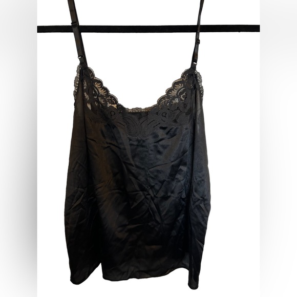 Vanity Fair | Tops | Vanity Fair Chemise Tanktop Black Lace Front Size ...